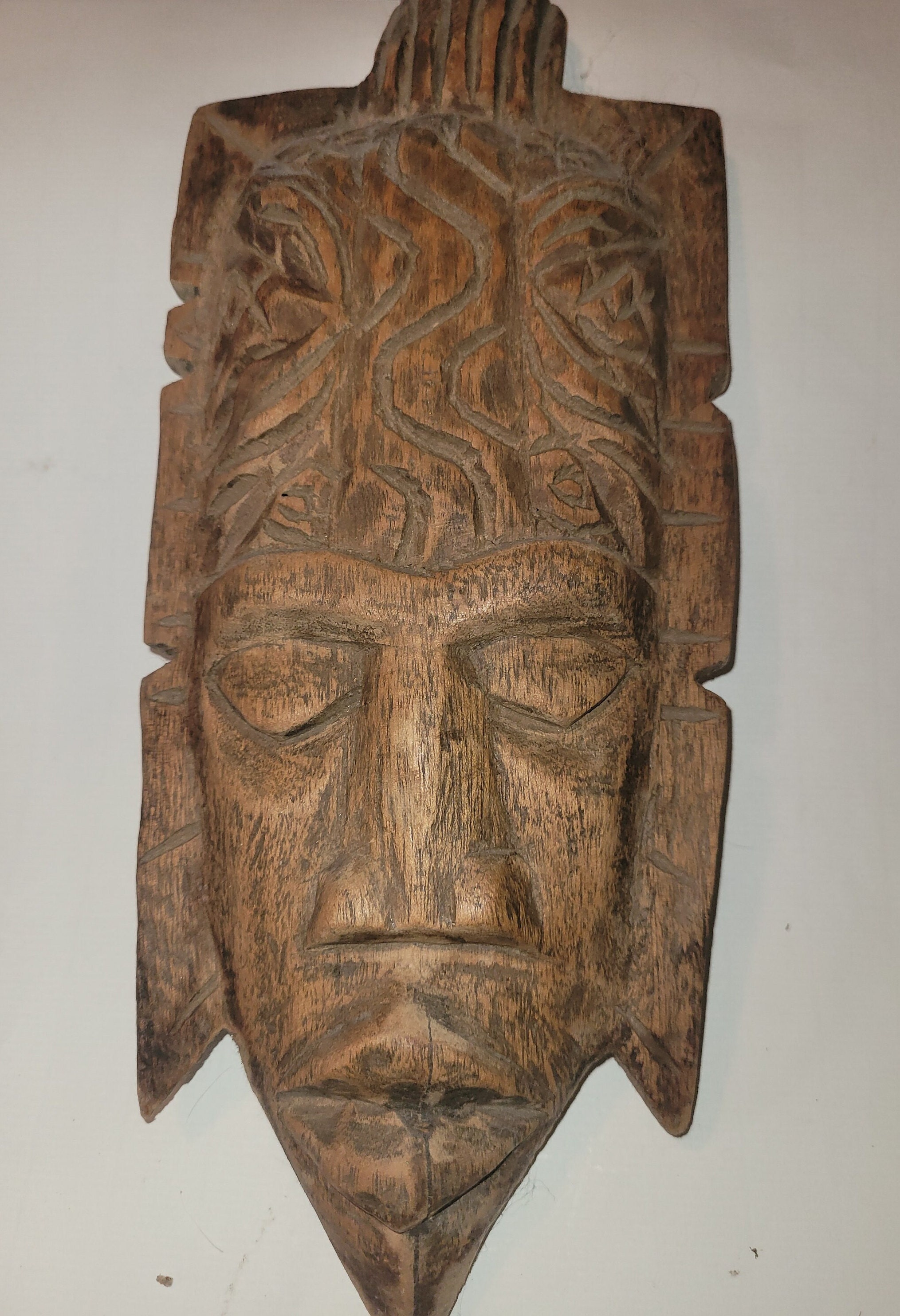 Vintage Carved Wood Native Mask From Africa - Etsy