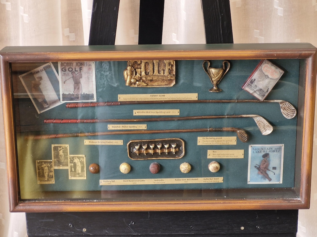 History of Golf in Shadow Box - Etsy