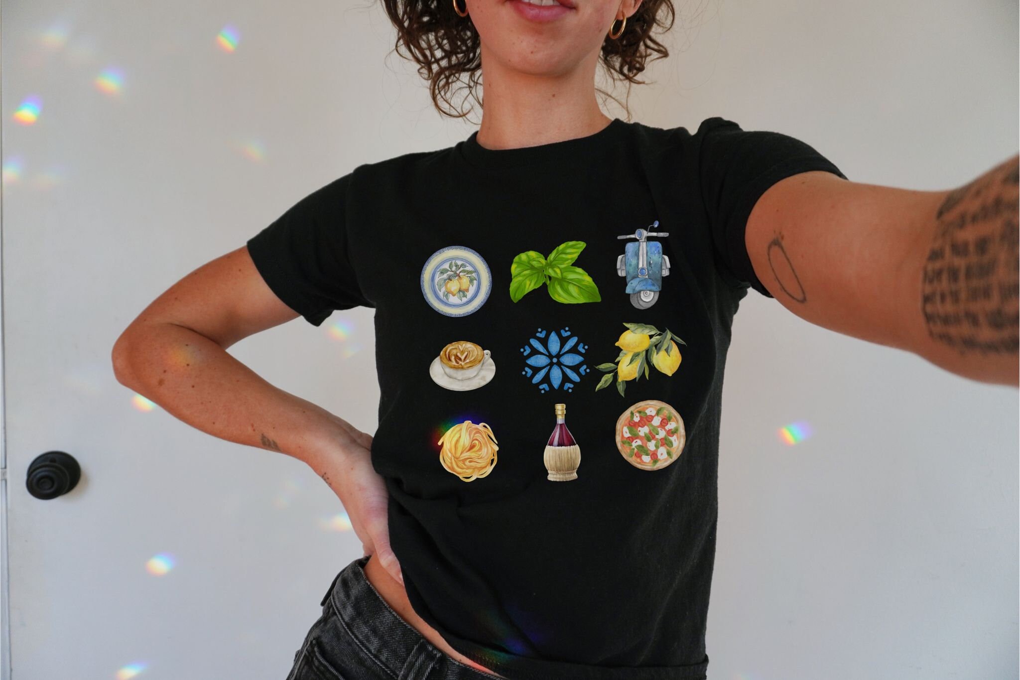 Aesthetic Vintage Italy Baby Tee, Graphic Tees for Women, Boho Tshirt ...