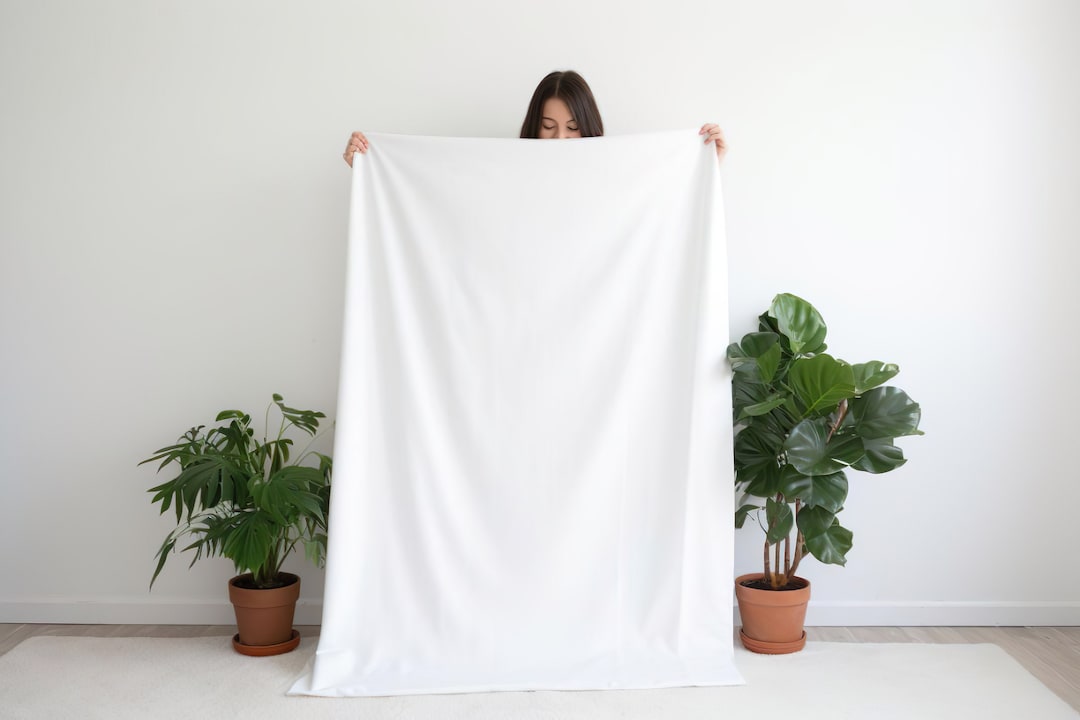 Blanket Mockup Template - Throw Blanket Mockup Held up Photoshop ...