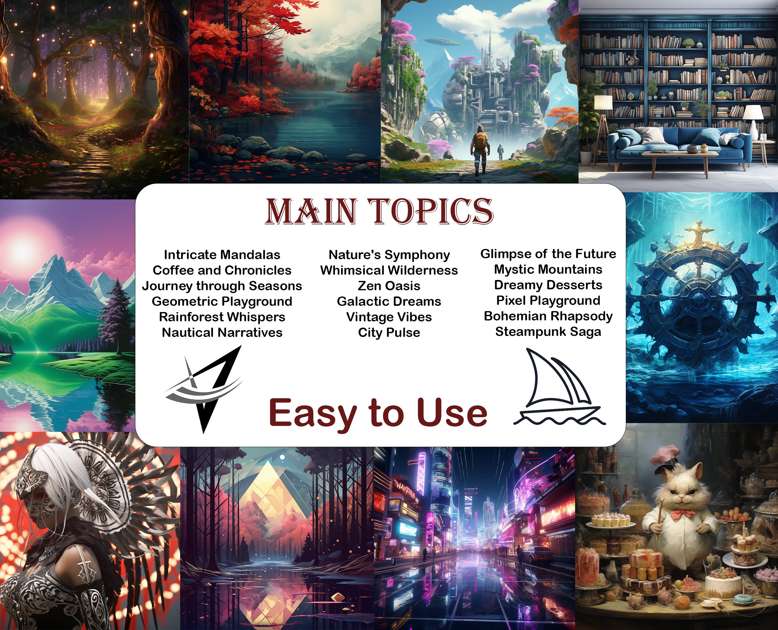 Exciting Wallpaper Prompts in Different Concepts - Etsy