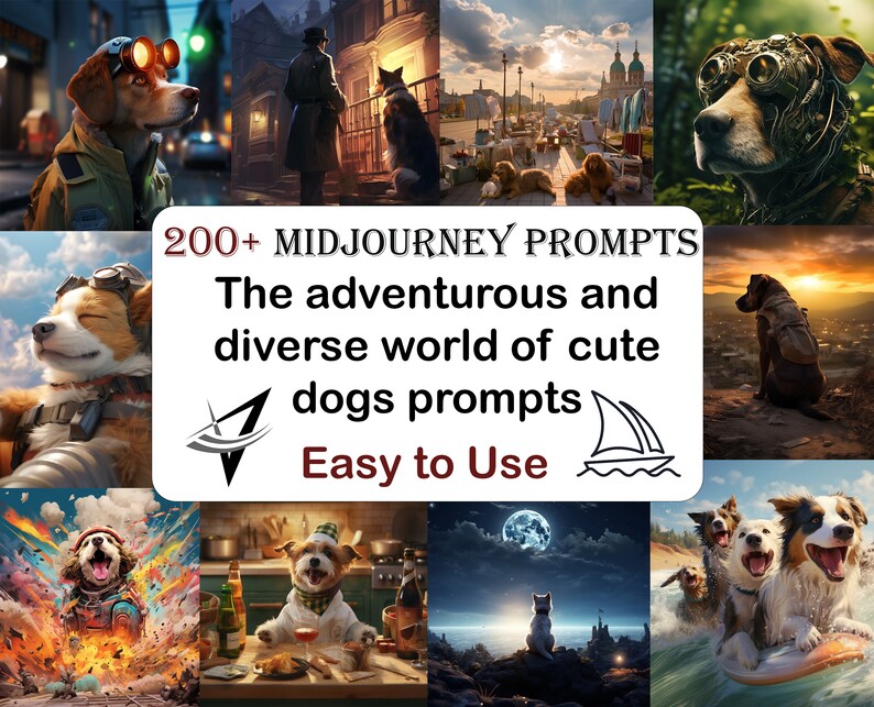 The Adventurous and Diverse World of Cute Dogs Prompts for Midjourney ...