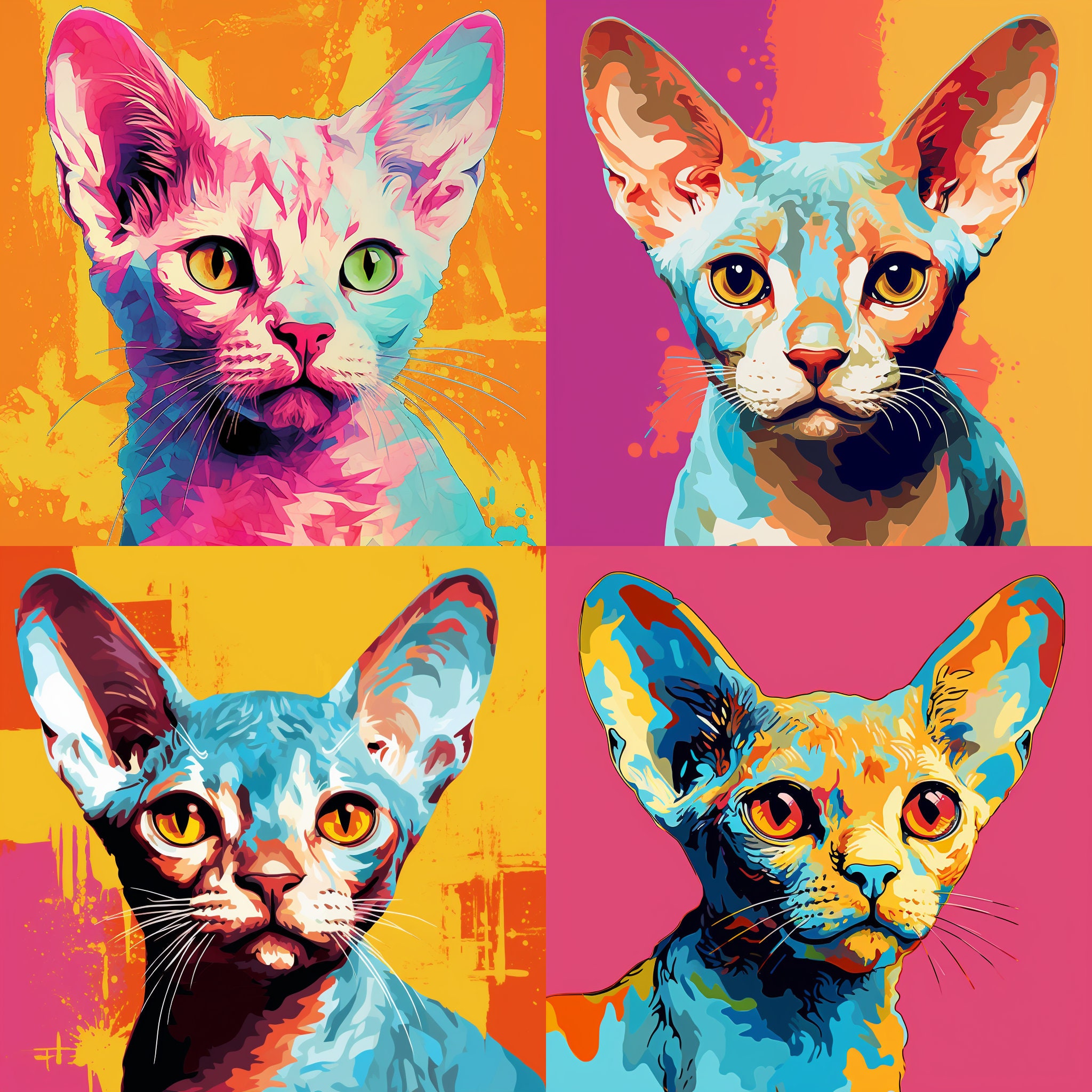 350 Pop Art Cats Prompts for Midjourney - Etsy
