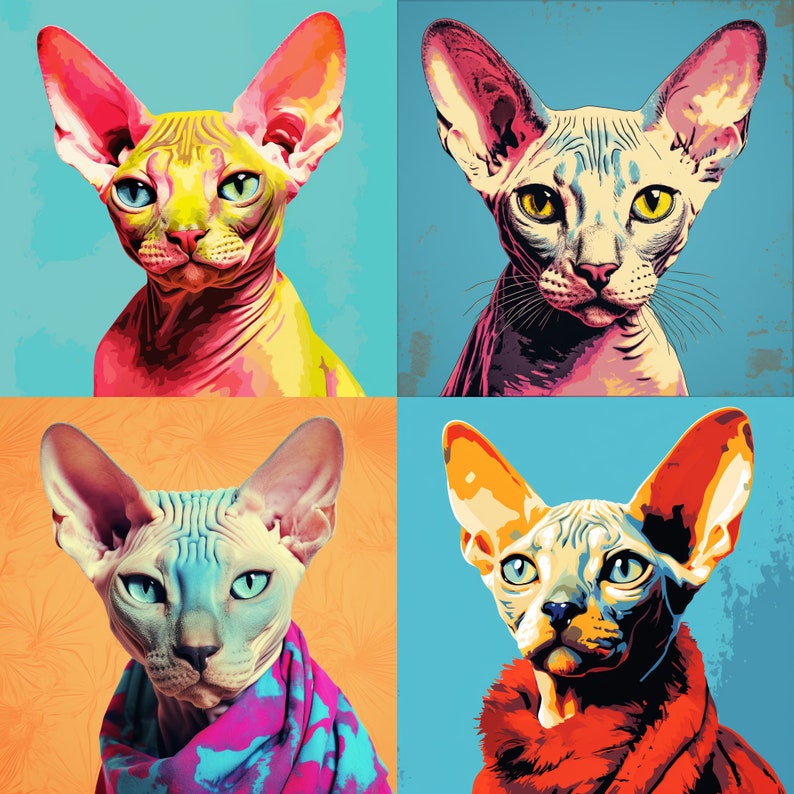 350 Pop Art Cats Prompts for Midjourney - Etsy