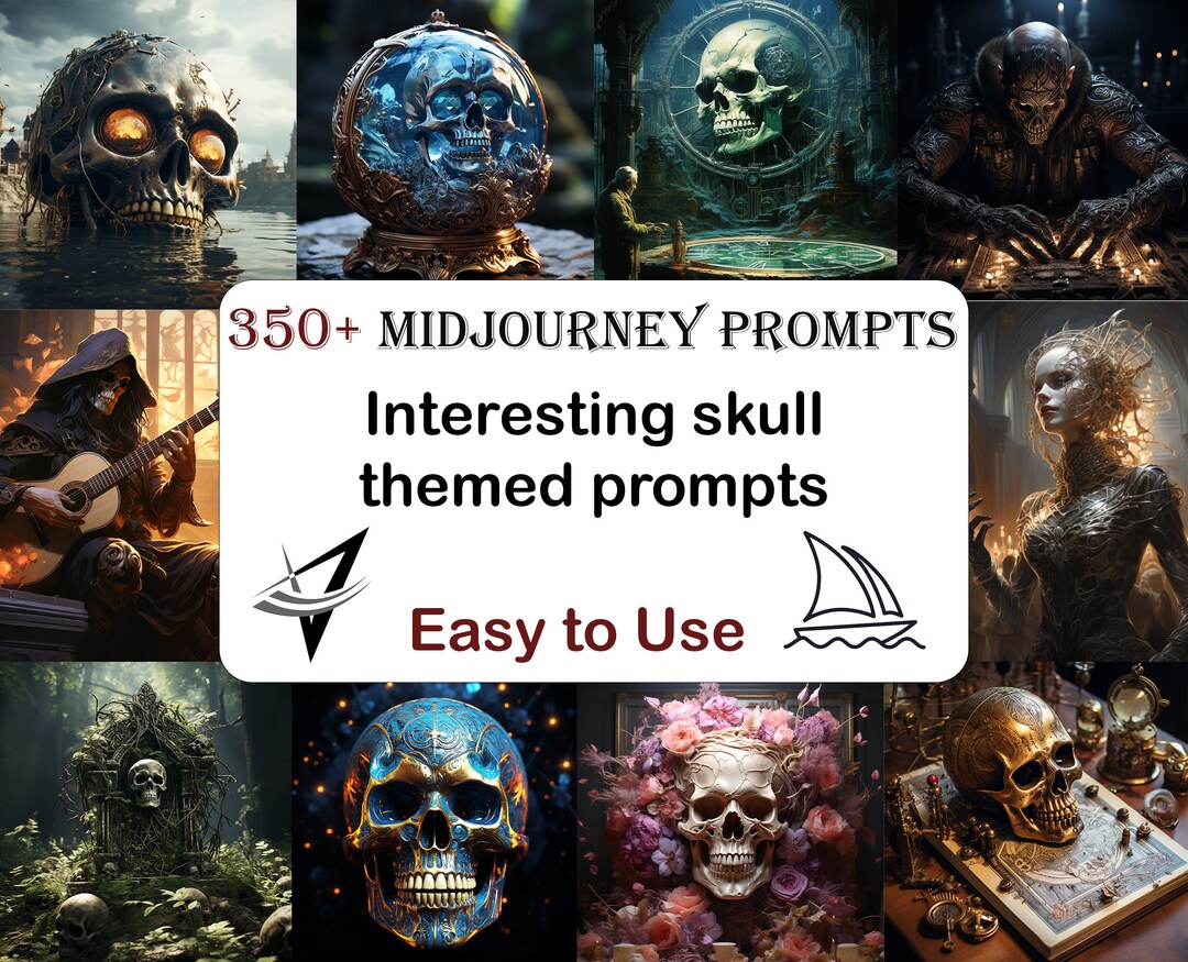 Interesting Skull Themed Prompts for Midjourney - Etsy