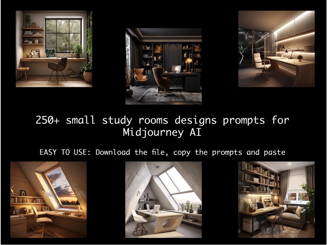 Midjourney Prompts 250 Small Study Rooms Design - Etsy