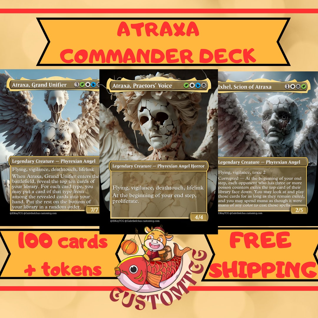 Custom Atraxa Deck A Feast of Strategy and Beauty in Commander MTG, High Quality, Custom ...