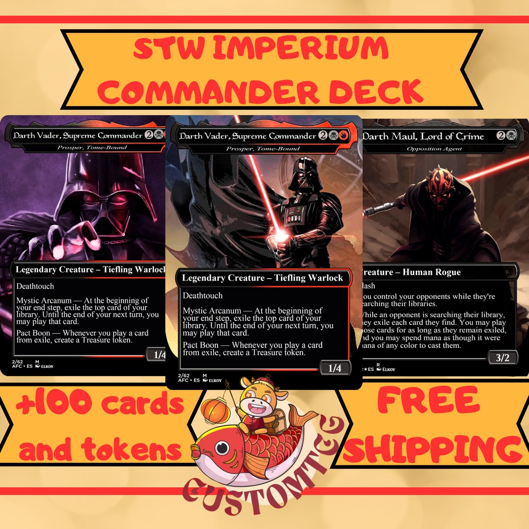 Commander Deck Star Wars MTG Premium Proxy Personalized and Themed ...