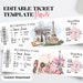 Editable Ticket Template Paris Surprise Boarding Pass Ticket, Trip ...