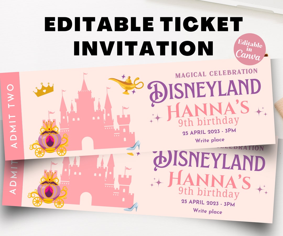 Vintage Ticket Invitation, Seating Ticket, Seating Card Fully Editable ...