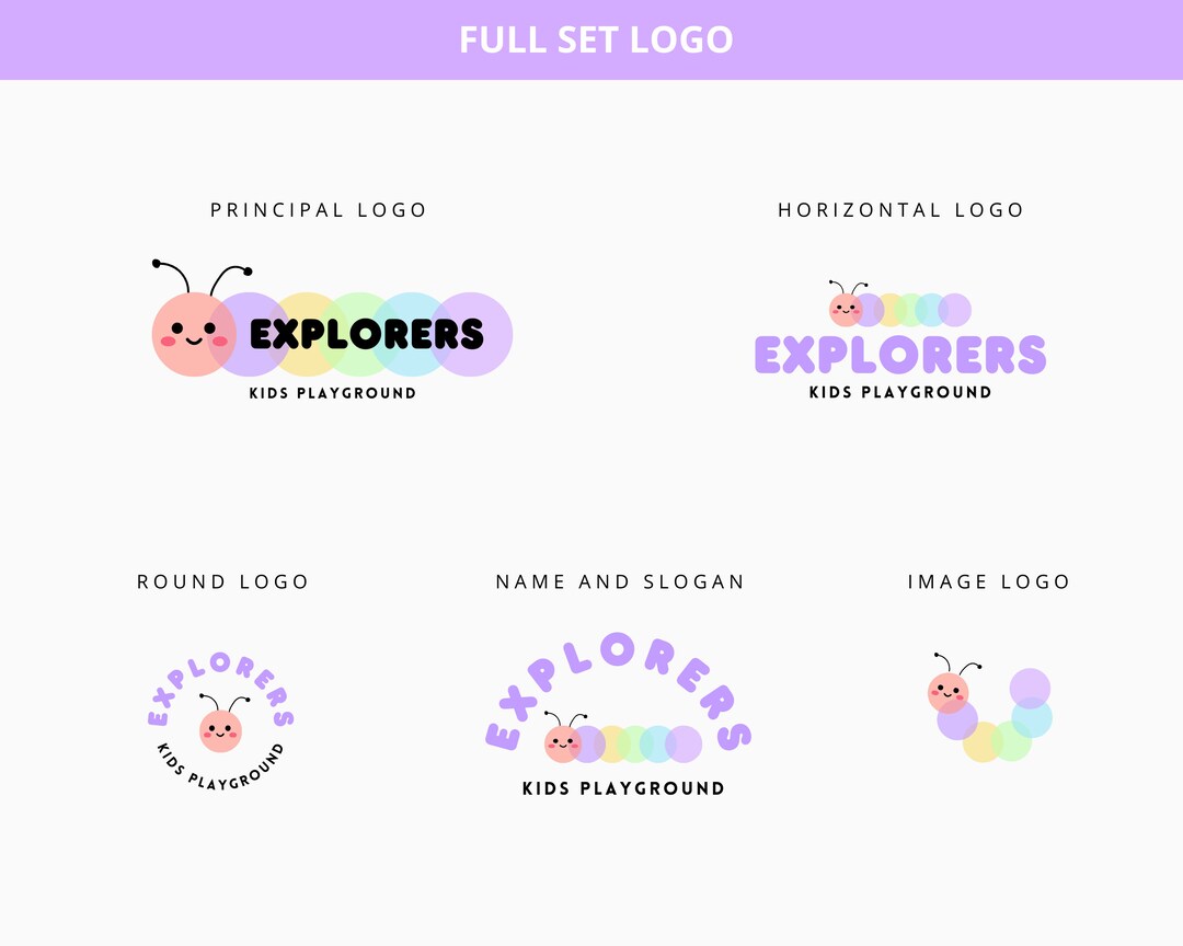 Basic Logo Package Custom Kid's Logo Preschool Logo - Etsy