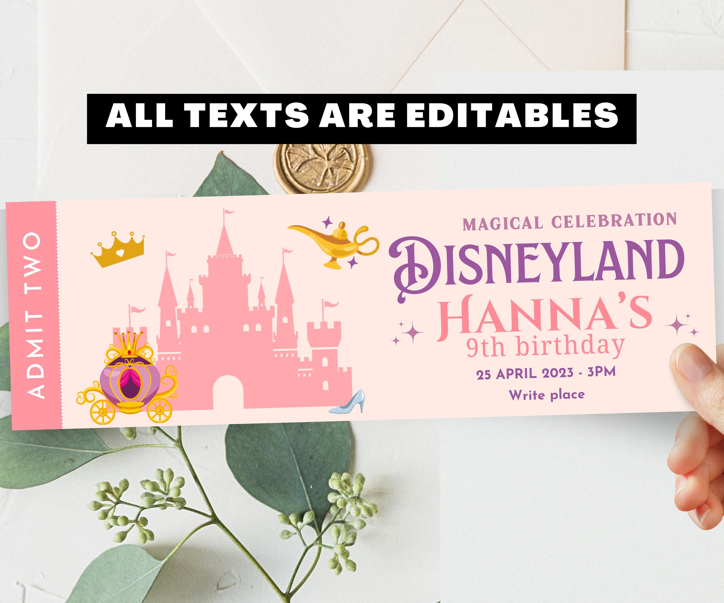 Editable Magic Birthday Invitation Template, Printable Birthday Party ...