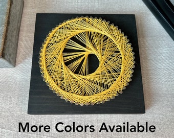 Mini Rainbow STRING Hoop Wall Art colorful, Bold Unique, Art Deco Chic ...