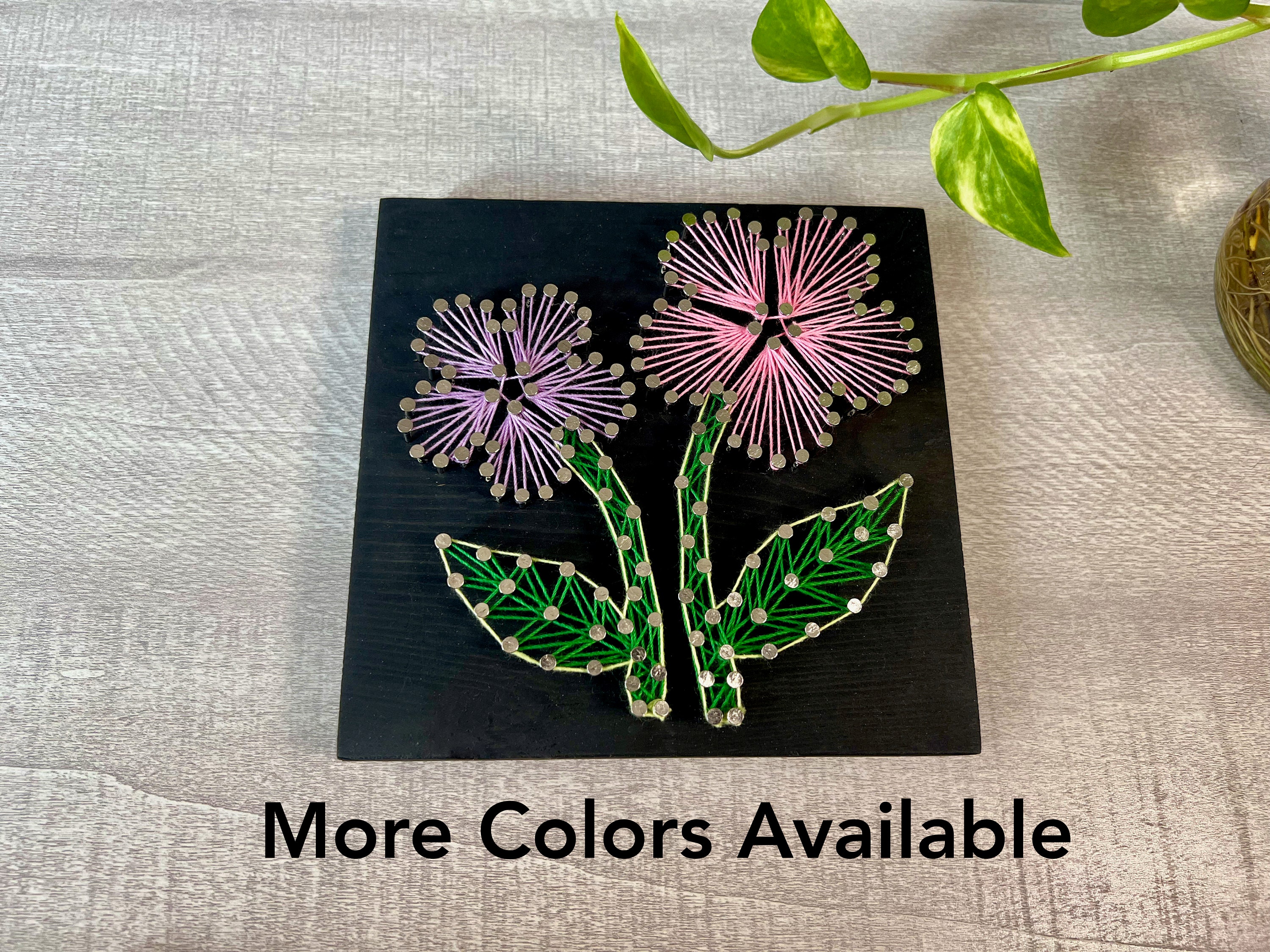 Flower String Art Decor - Etsy