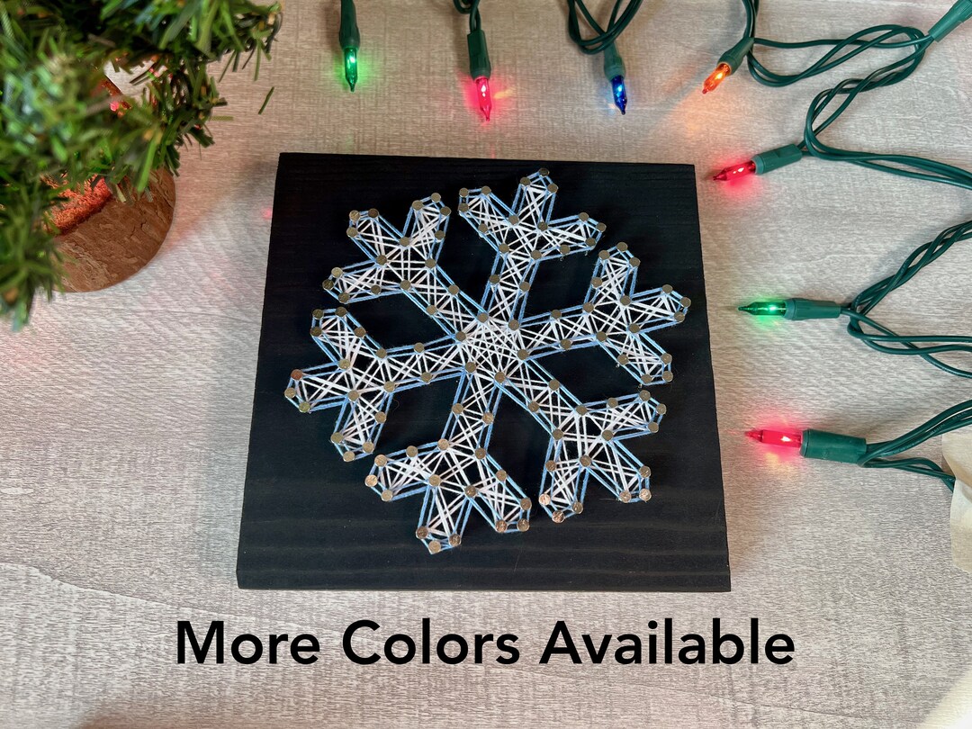 Snowflake String Art Winter and Christmas Holiday Decor - Etsy