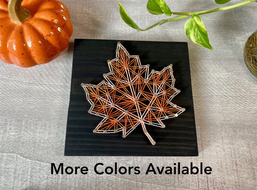 Maple Leaf String Art Fall Decor - Etsy