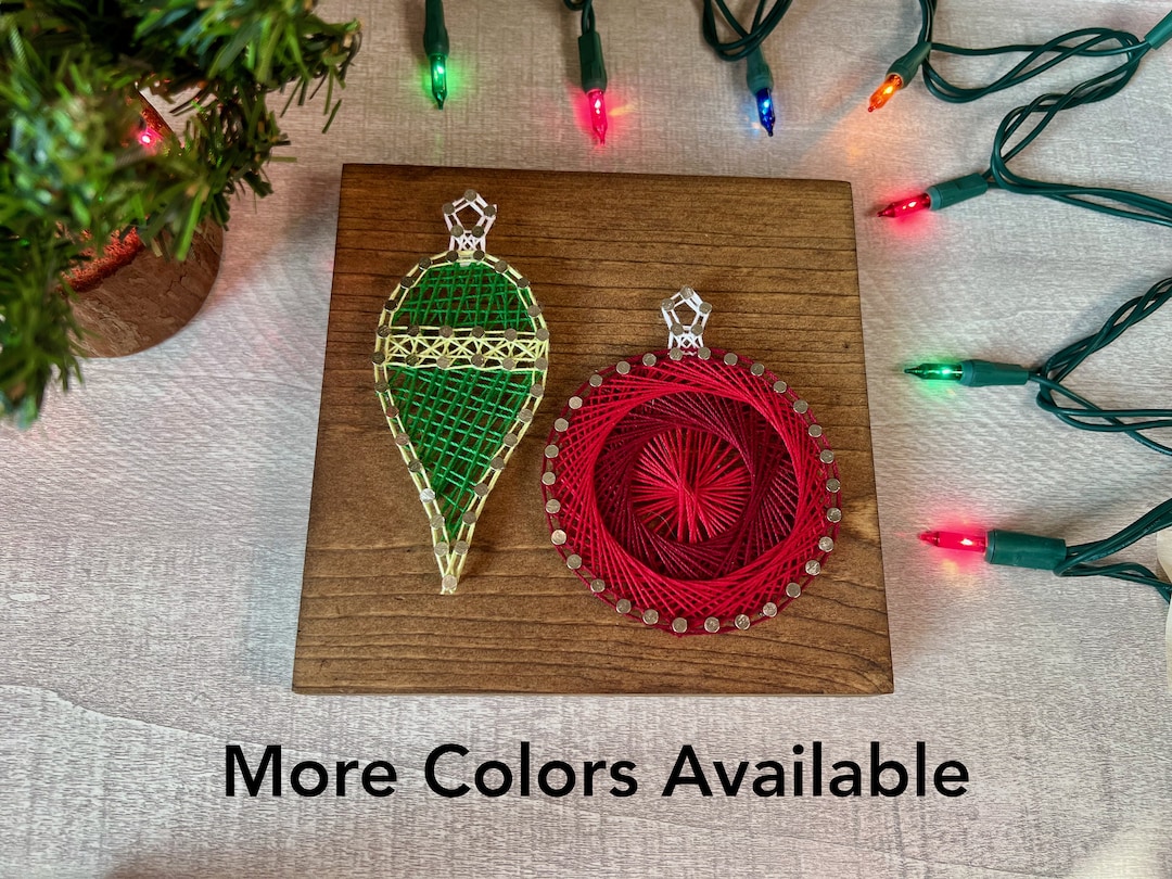 Christmas Tree Ornaments String Art Winter and Christmas Holiday Decor ...