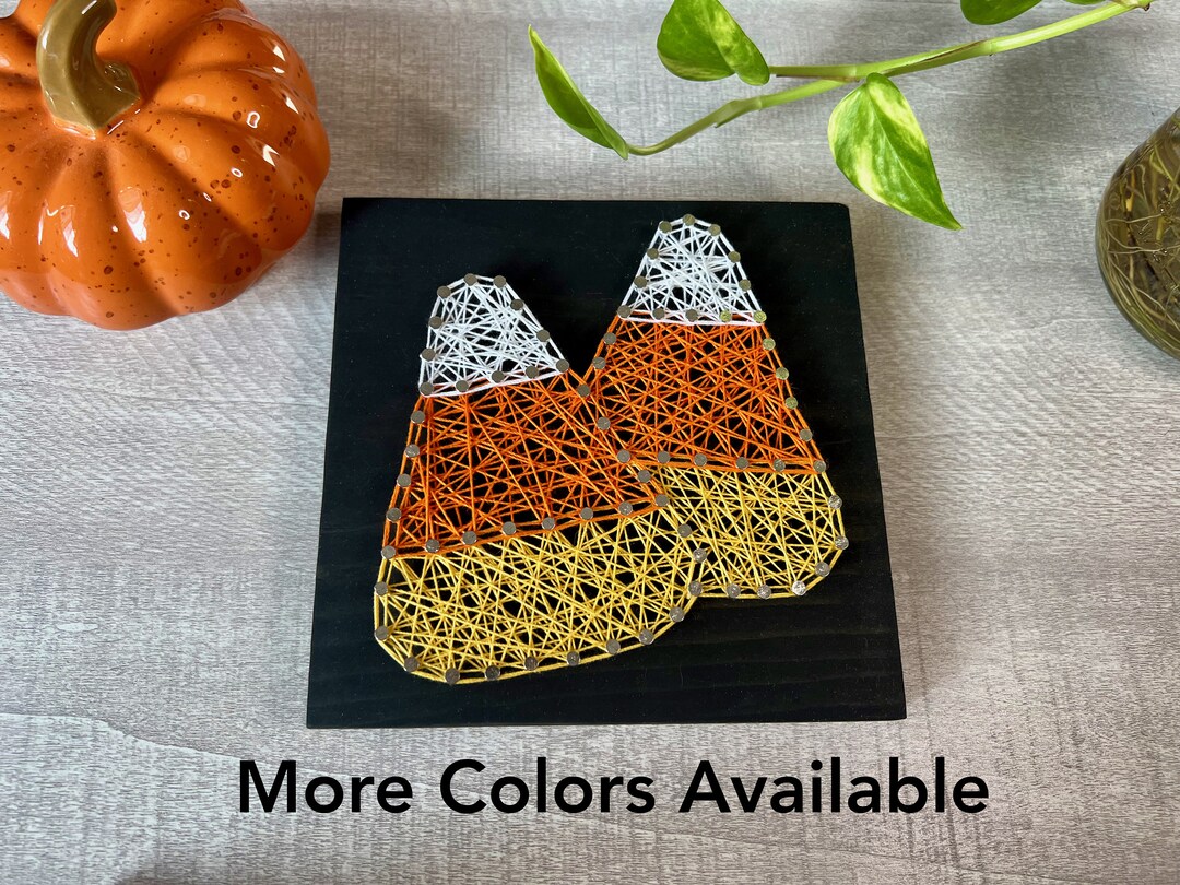 Candy Corn String Art Fall and Haloween Decor - Etsy