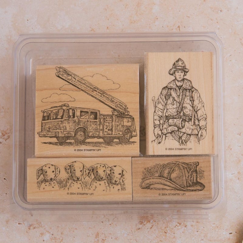 Fireman Stamp - Etsy