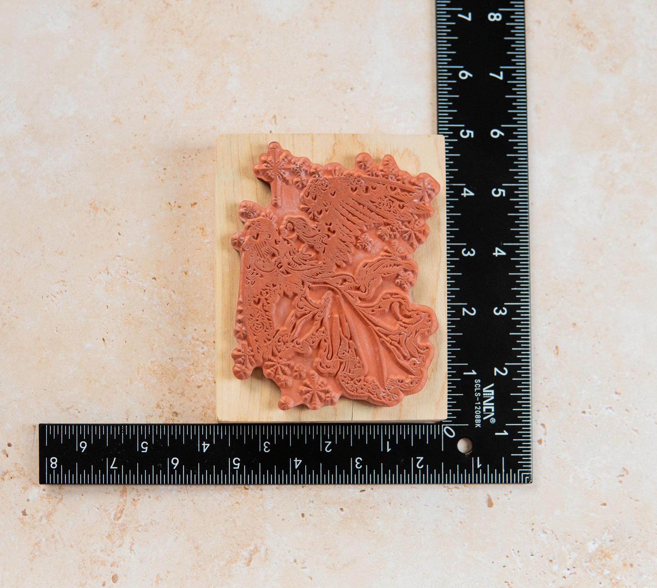Vintage PSX Angel Rubber Stamp: Wood Mounted Holiday Craft - Etsy