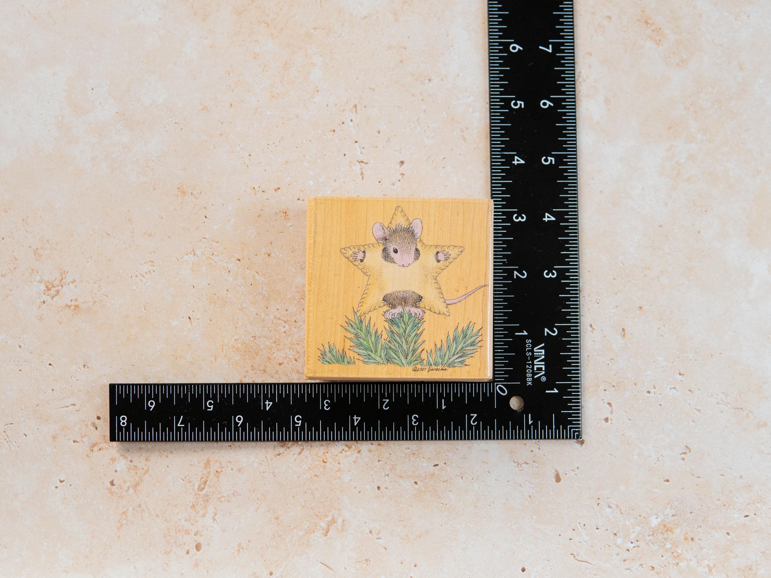 Vintage House Mouse Rubber Stamp: Christmas Bows & Star Tree Topper - Etsy