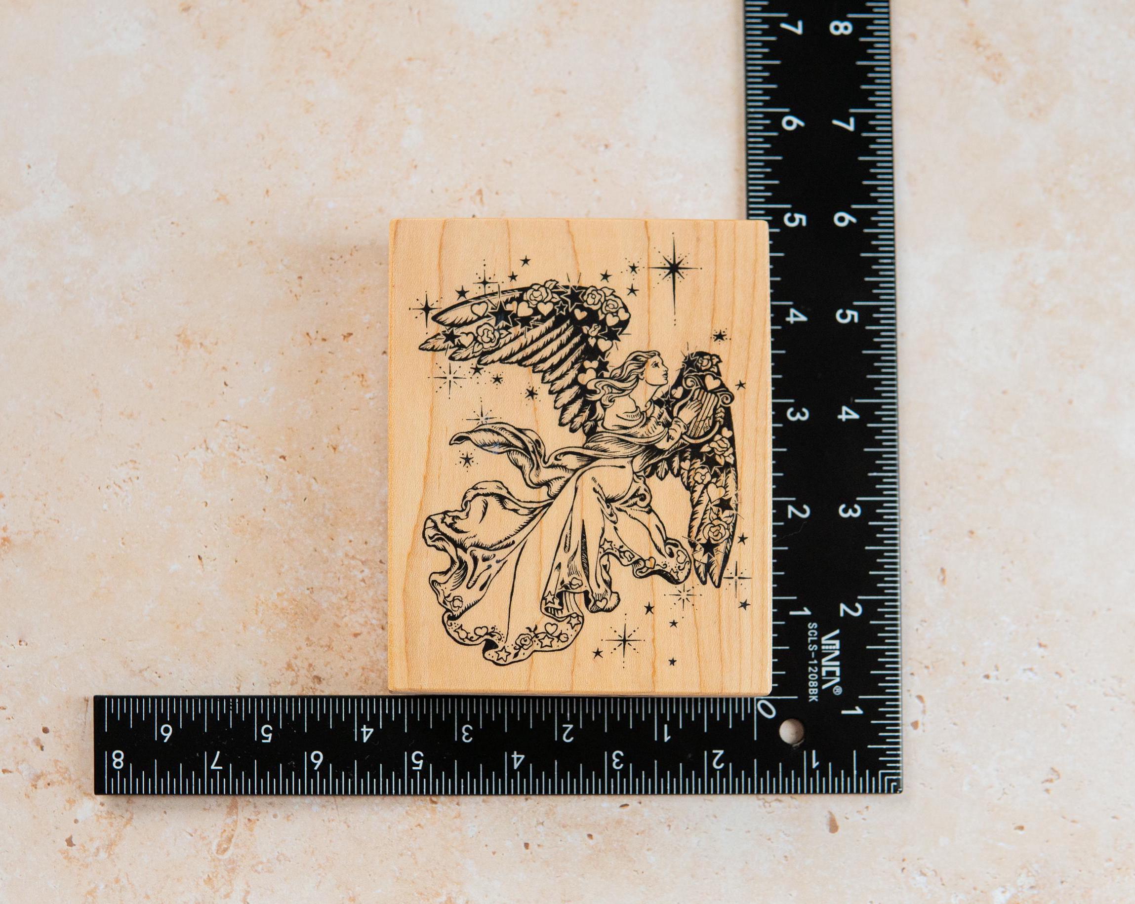 Vintage PSX Angel Rubber Stamp: Wood Mounted Holiday Craft - Etsy