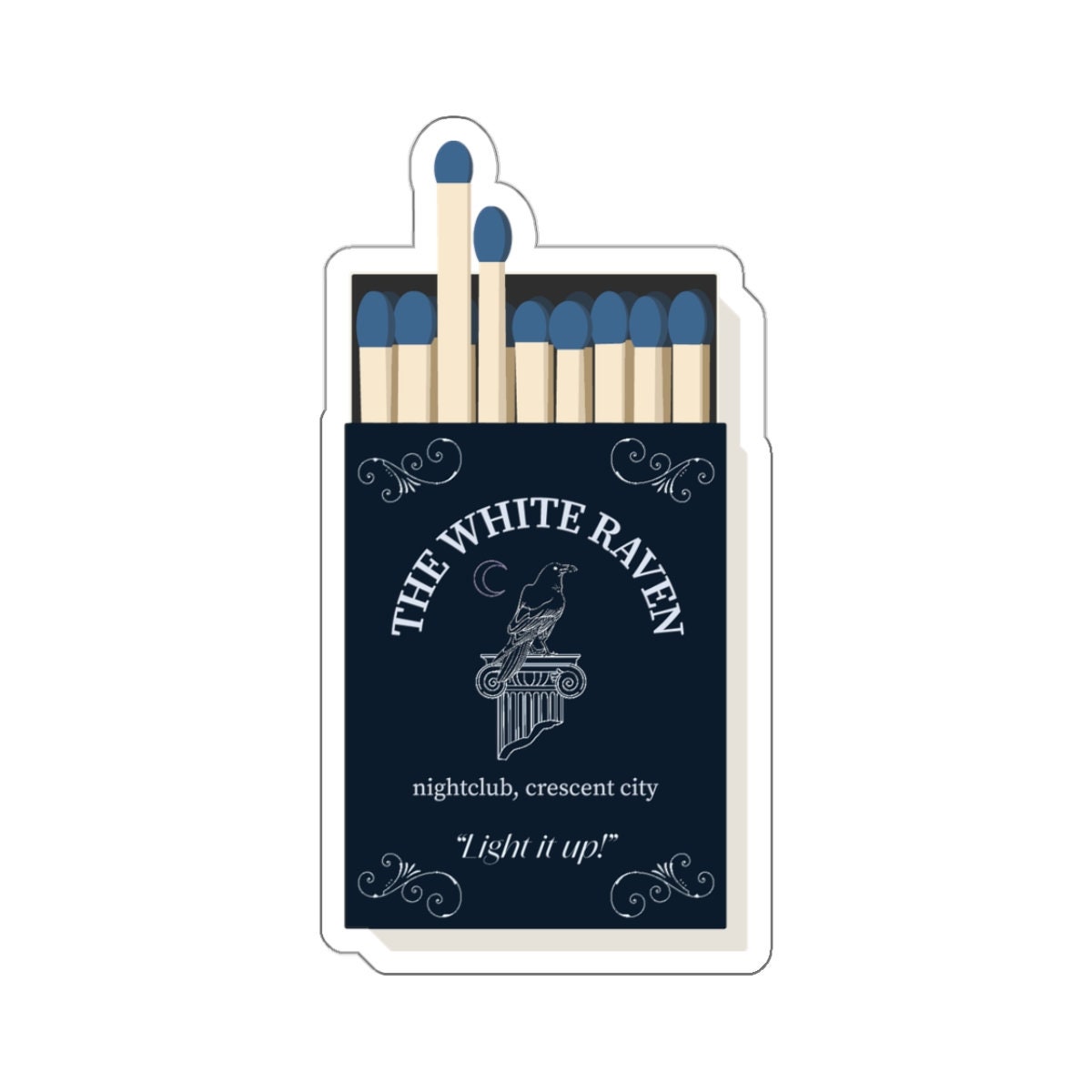 The White Raven Bar, Crescent City Sticker, Sarah J. Maas, Matchbox ...