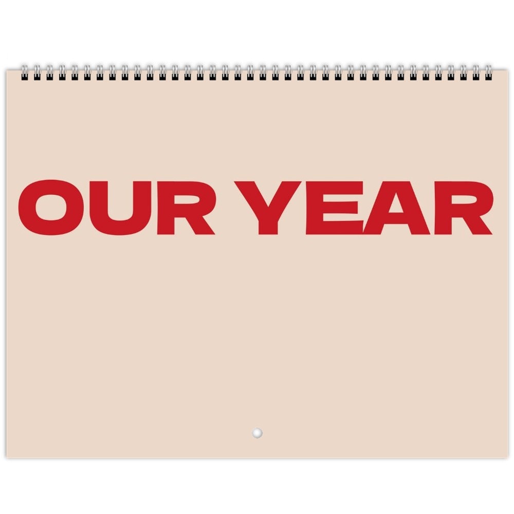 Minimalist Wall Calendar Red & Beige - Etsy