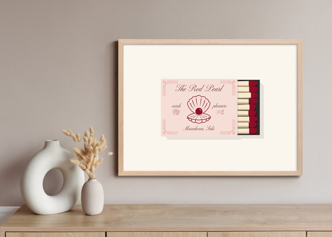 The Red Pearl Matchbox Print From Blood and Ash Casteel Da'neer Poppy ...