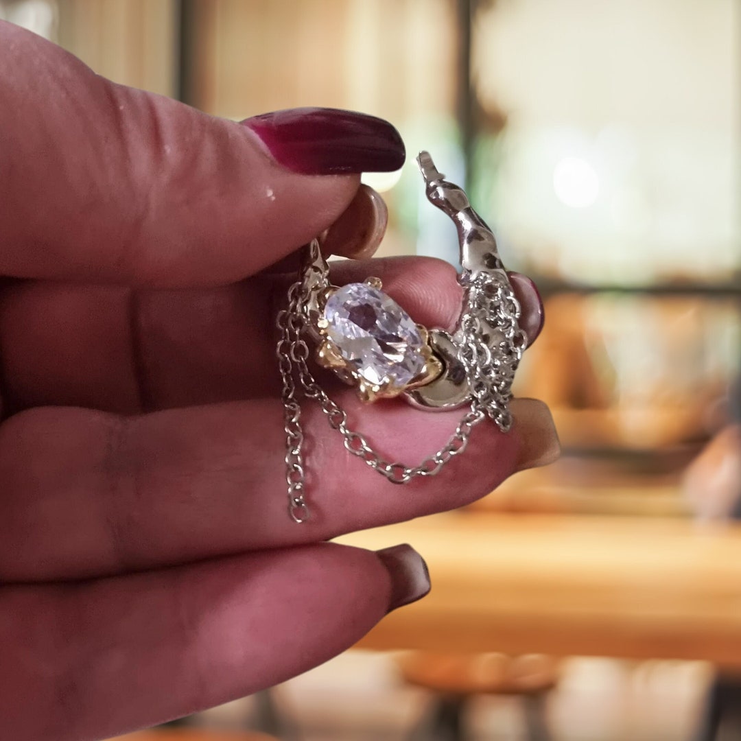 Punk Earrings, Goth Hoop Earrings, Grunge Statement Earrings, Cyber ...