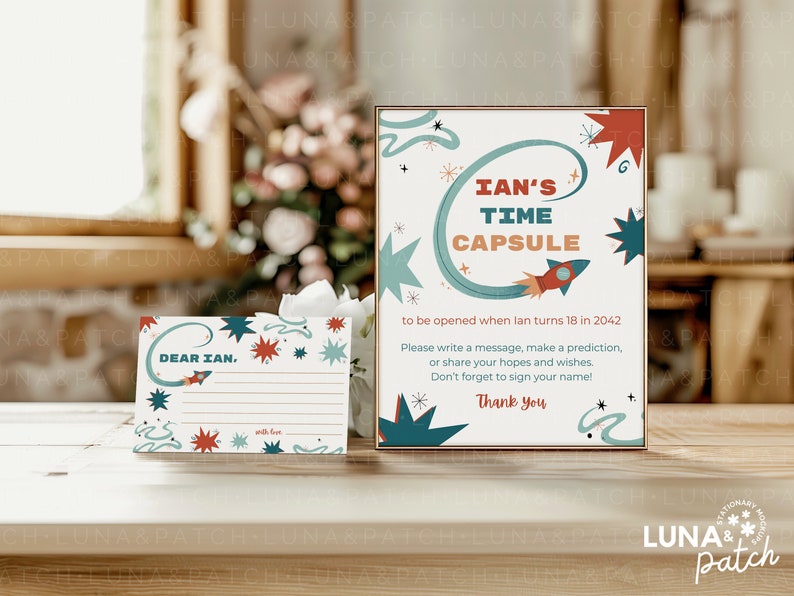 Time Capsule Mockup, Drag and Drop 1st Birthday Sign Mock Up, Baby ...