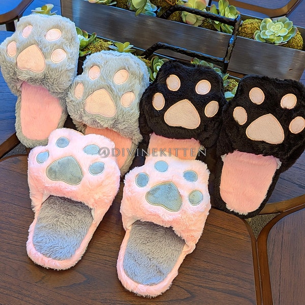 Kitty Slippers - Etsy