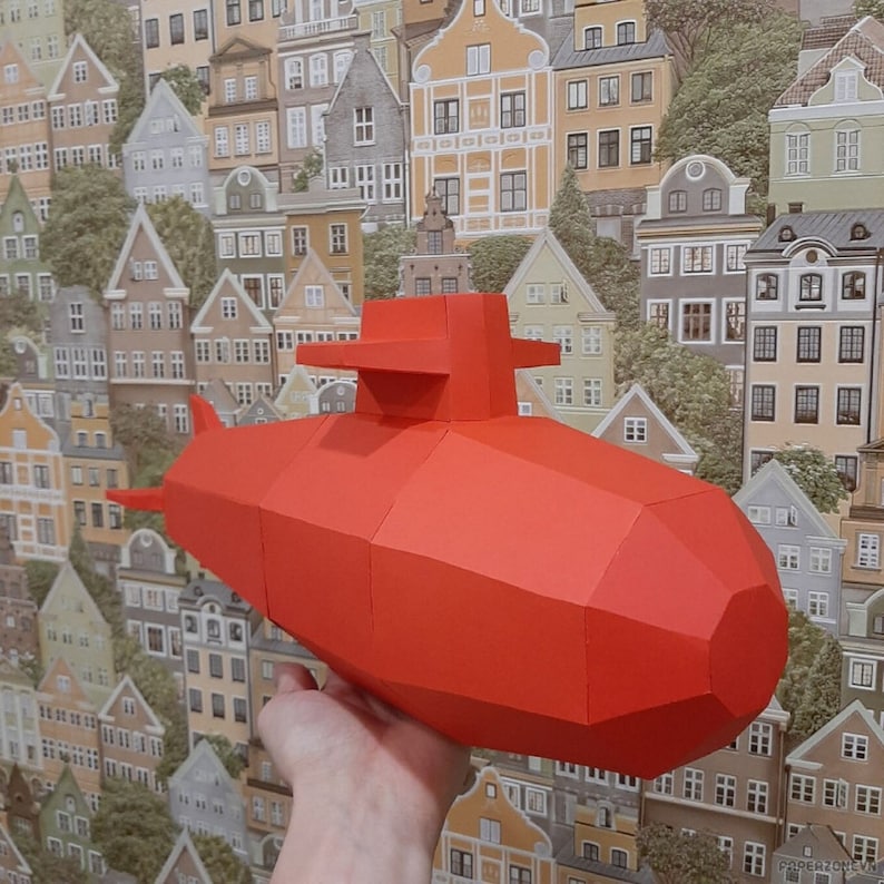 Low Poly Zeppelin Paper Craft - Etsy