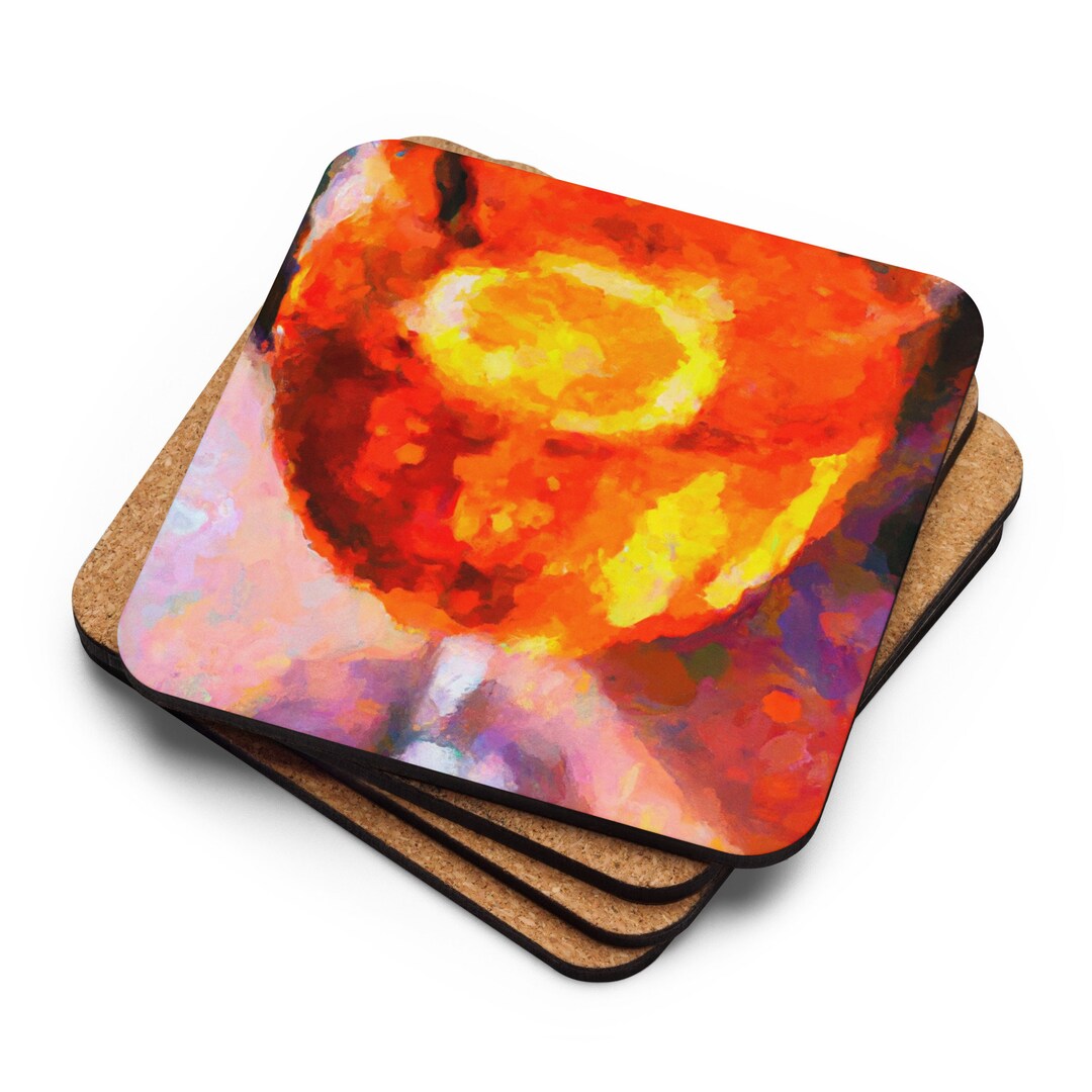 Aperol Spritz Abstract Cork-back Coaster Housewarming Gift Summer ...