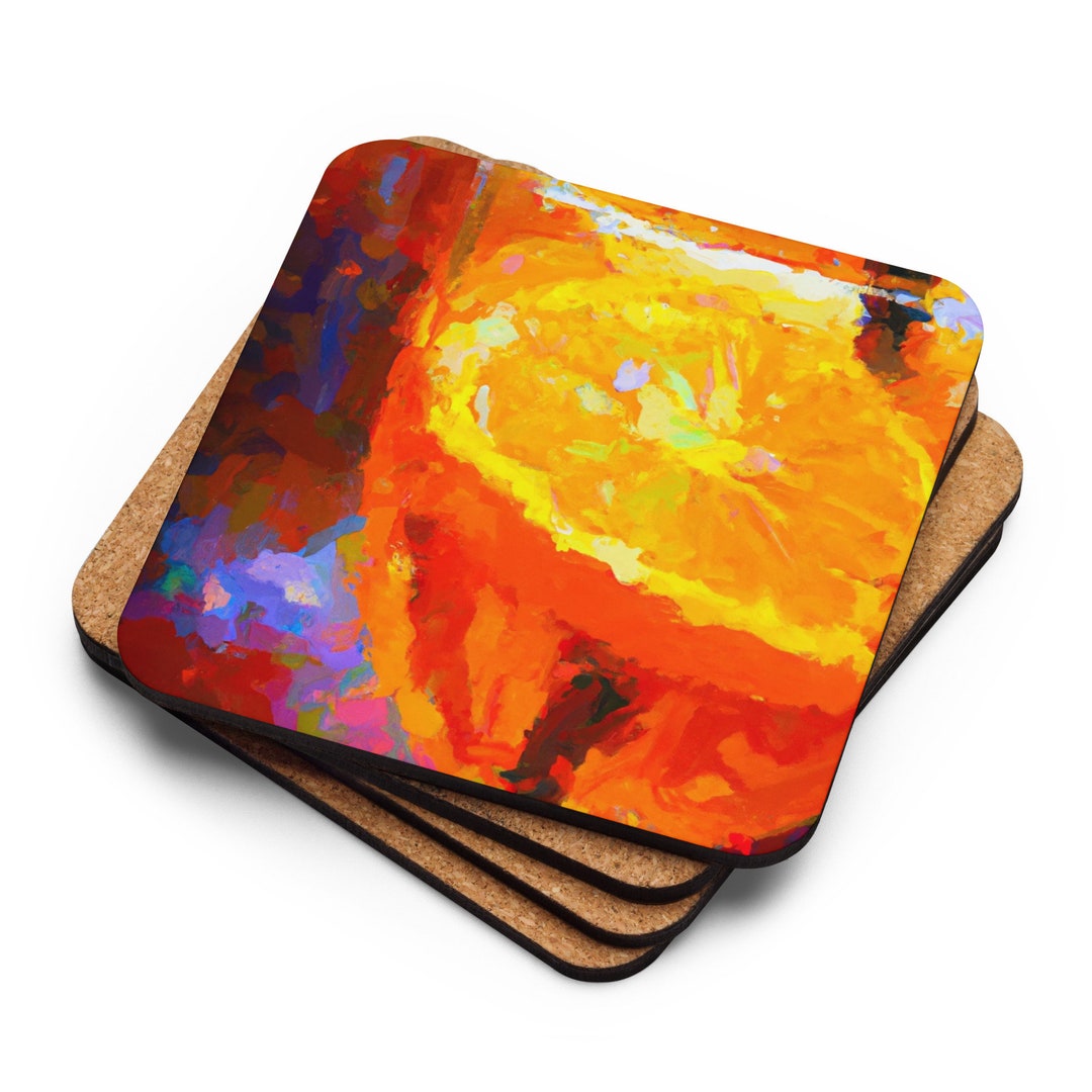 Aperol Spritz Impressionist Art Cork-back Coaster Housewarming Gift ...