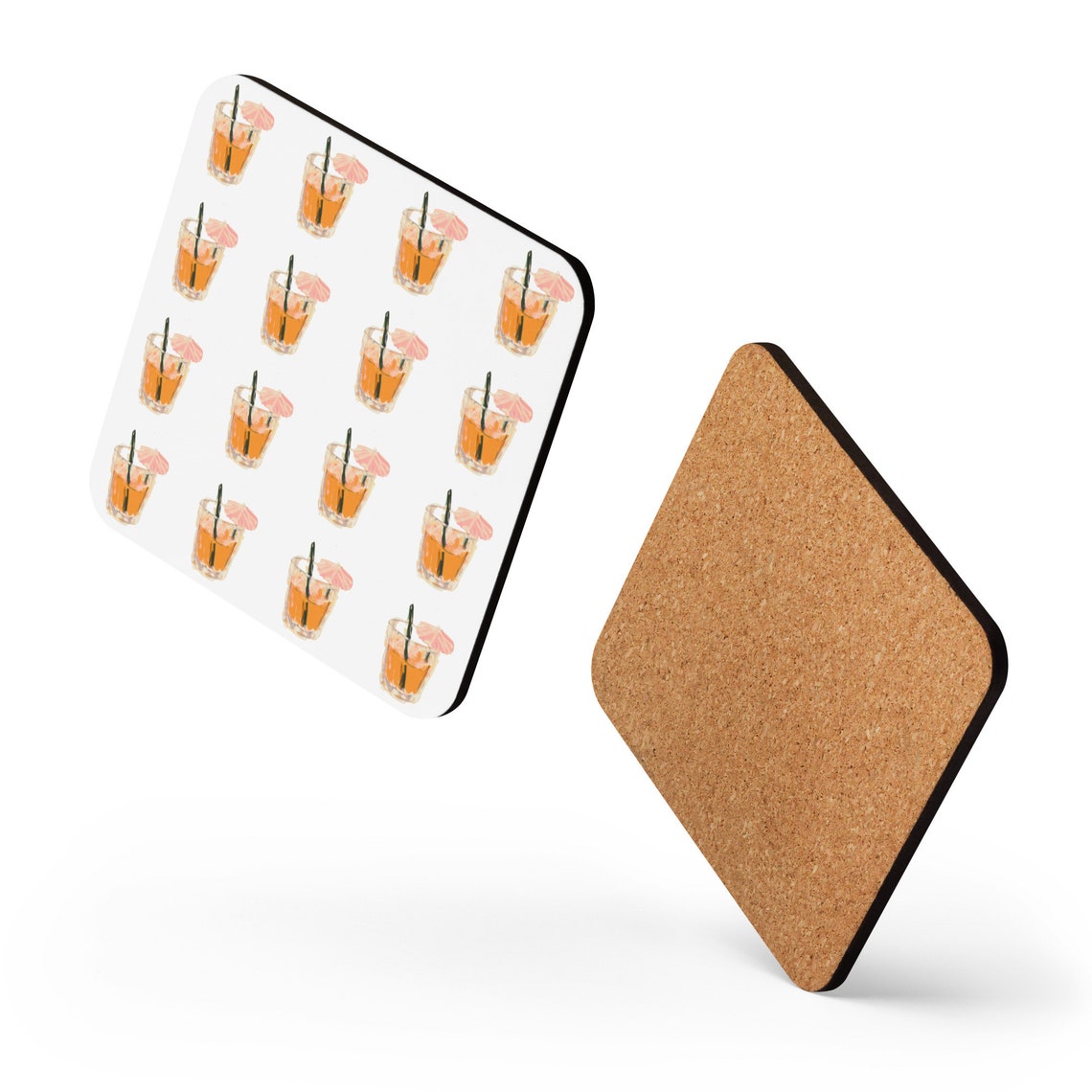 Aperol Spritz Drawing Cork-back Coaster Housewarming Gift Summer ...