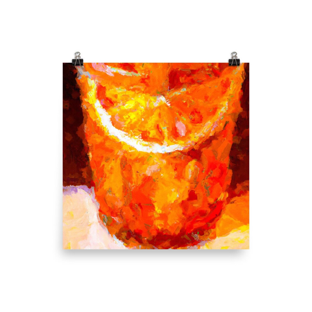 Aperol Spritz Print for Aperol Lover's Home Aperol Impressionist Style ...