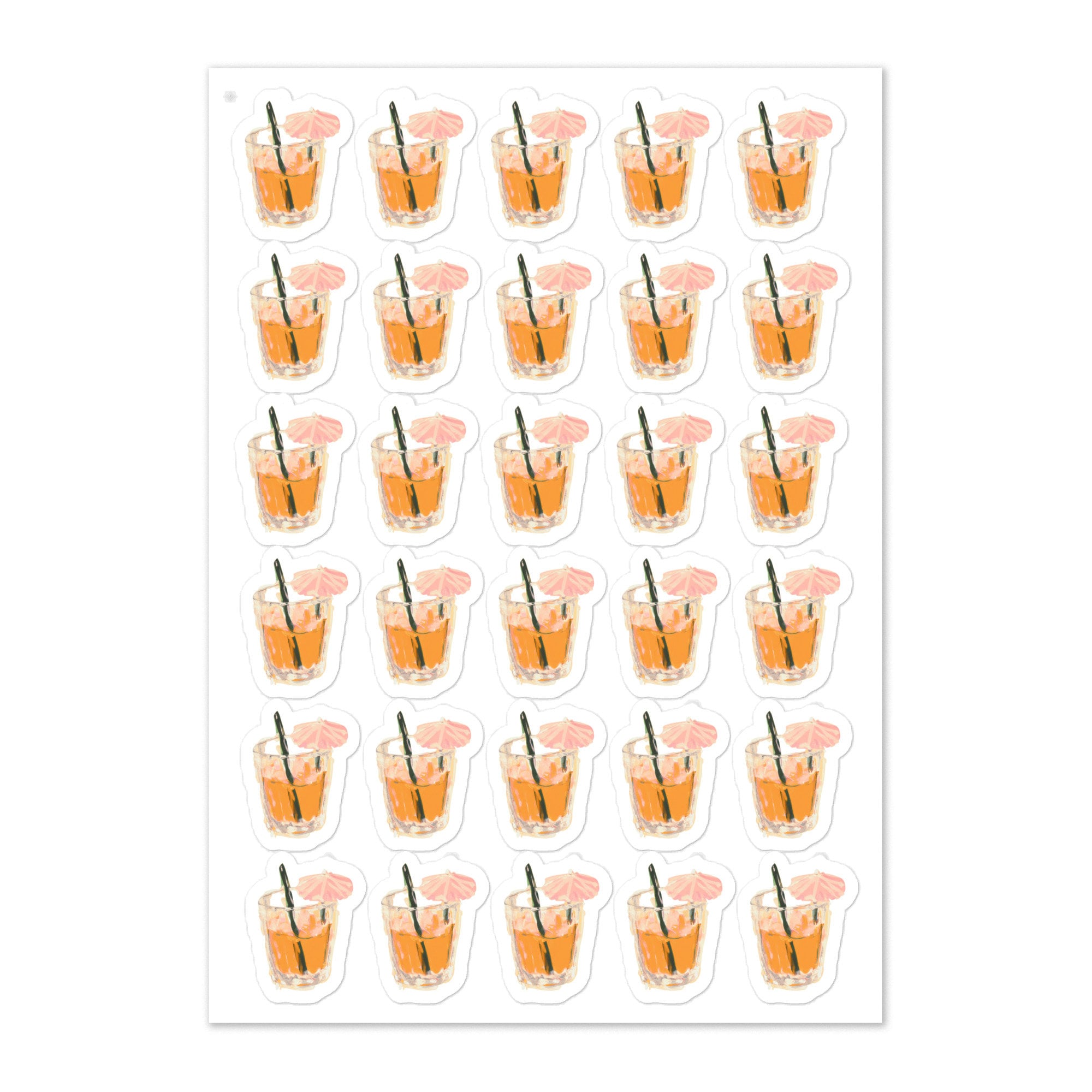 30 Aperol Spritz Stickers Aperol Stickers Cocktail Stickers for Fun ...