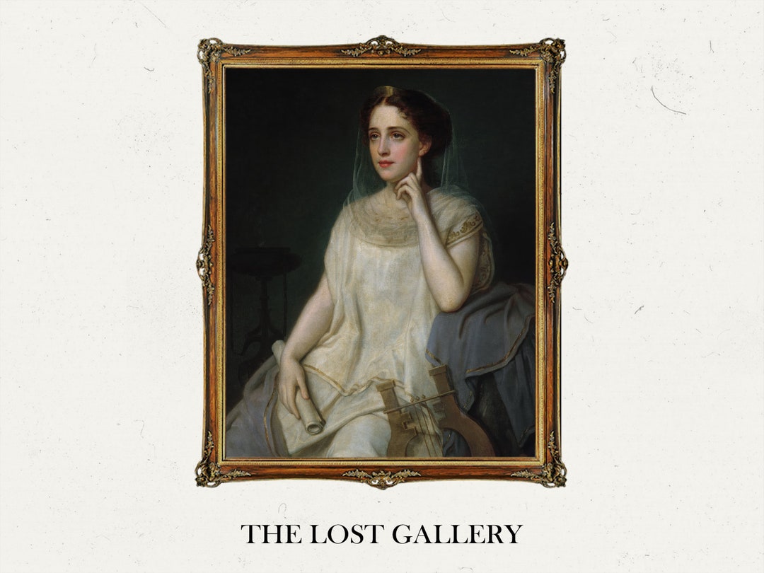 Portrait of Woman | Printable Vintage Art | Moody Art Prints - Etsy