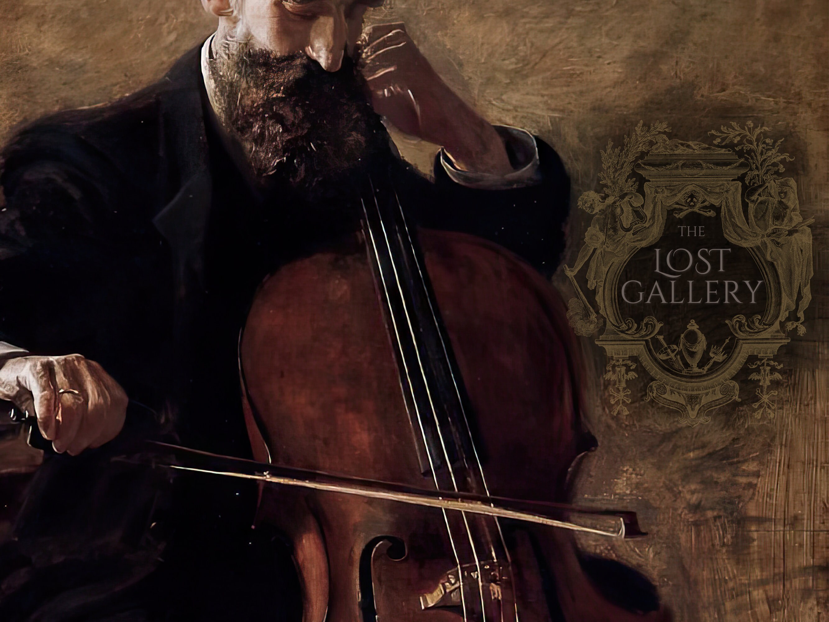 Man With Cello | Printable Vintage Art | Autumn Prints - Etsy