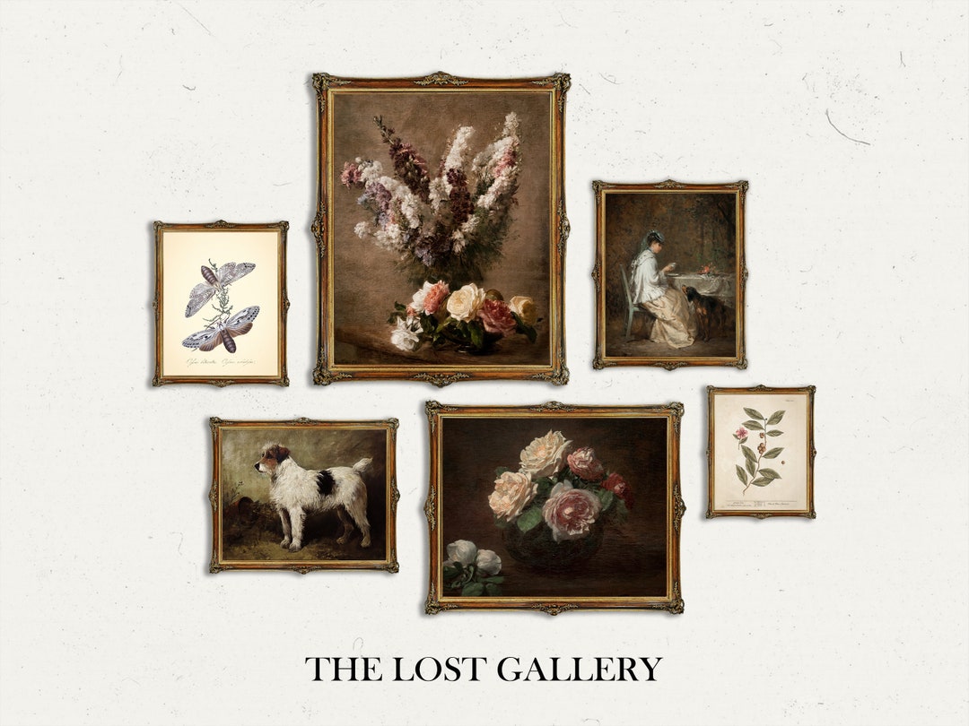 Vintage Spring Gallery Wall | Vintage Art | Digital Download - Etsy