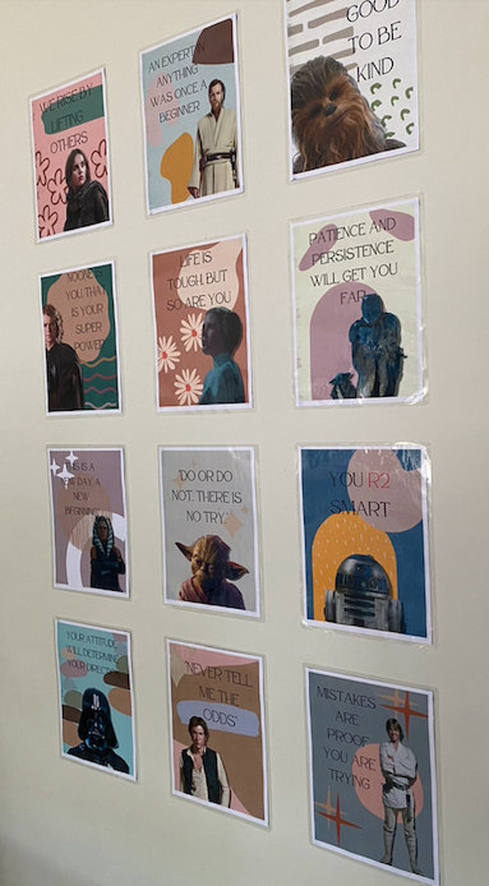 Star Wars Motivational Classroom Posters (12), Retro Boho, Digital ...