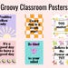 Groovy Classroom Posters 6, Pastel/ Retro Colors, Printable Classroom ...