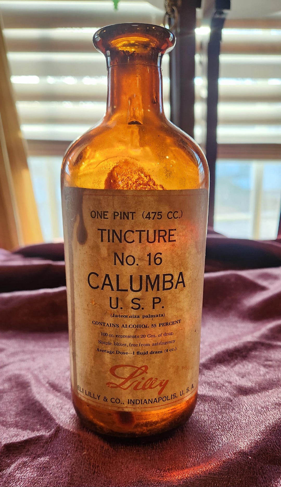1900's Apothecary Bottle Calumba 1 Pint - Etsy