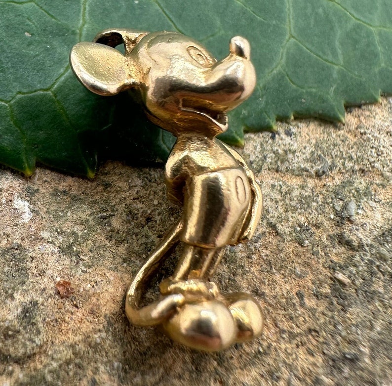 Vintage Gold Mickey Mouse Pendant 14k C066 - Etsy