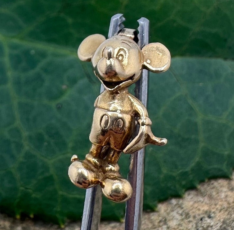 Vintage Gold Mickey Mouse Pendant 14k C066 - Etsy