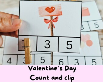 Valentine's Day Candy 1-20 Count and Clip Preschool & Toddler Valentine ...