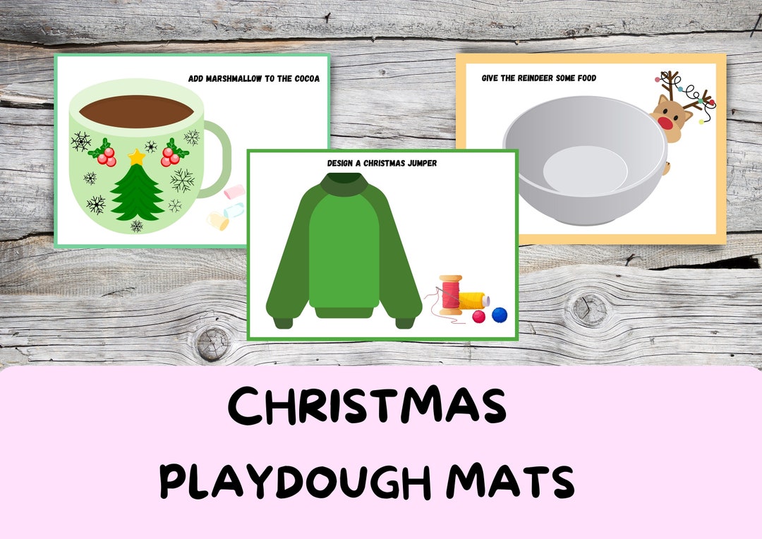 Christmas Playdough Mat, Printable Learning Toddler Activities - Etsy
