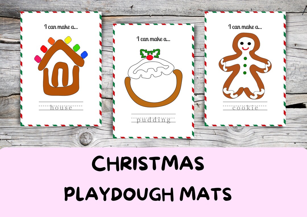 Christmas Playdough Mats, Printable Toddler Activity - Etsy