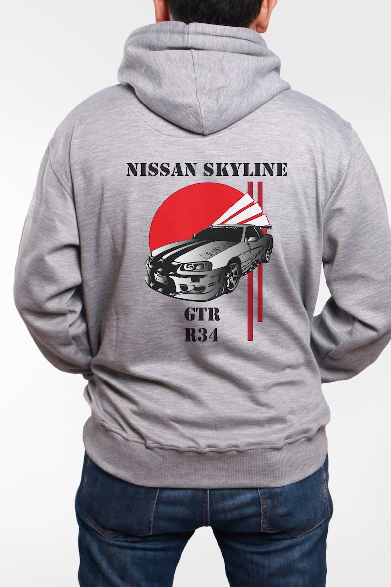 Nissan Skyline GTR R34 Hoodie JDM Car Enthusiast Graphic Sweatshirt - Etsy